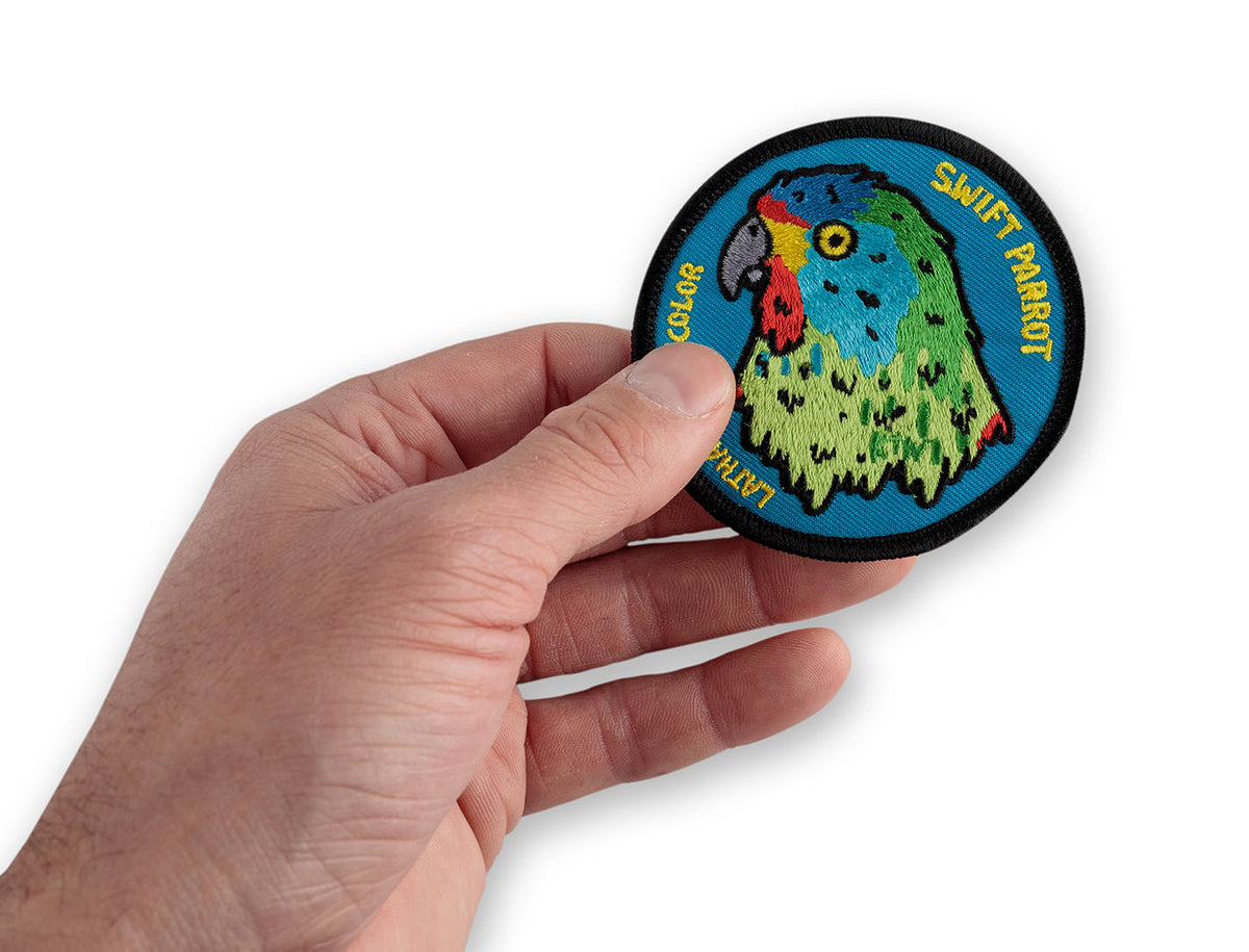 Swift Parrot Patch – Keep Tassie Wild